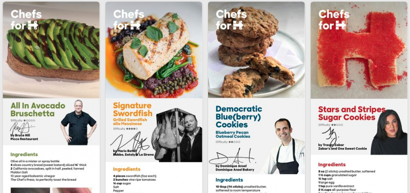 Des chefs s'engagent pour Hillary Clinton avec un recueil de recettes ...