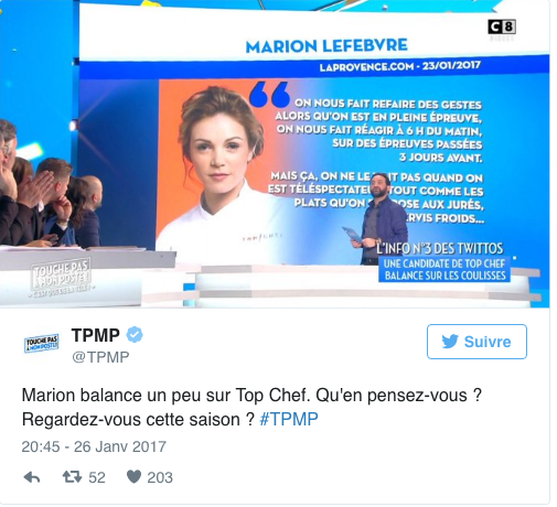 Top Chef 2017 saison 8 - Marion Lefebvre objectif atteint en une seule ...