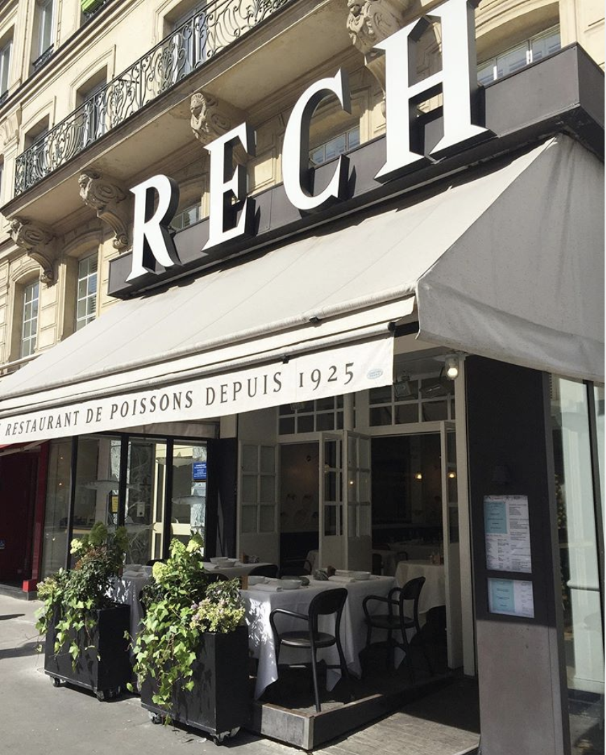 Le restaurant RECH à Paris avec une carte signée Jacques Maximim