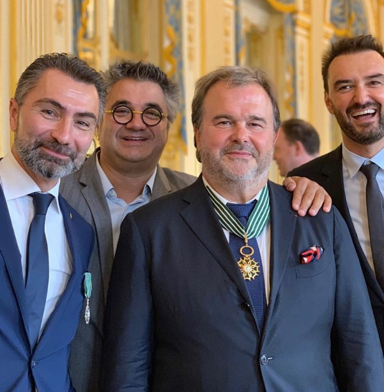 Franck Riester décorait hier le chef Pierre Hermé et David Sinapian