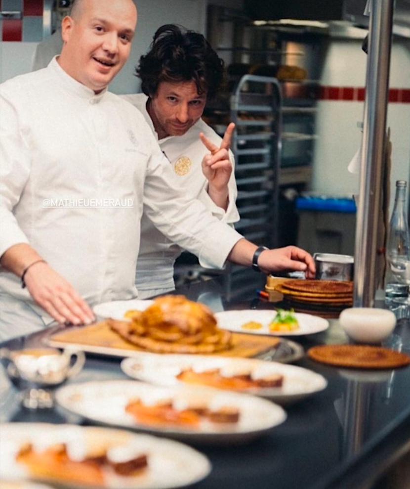 Denis Courtiade, François Delahaye, Angelo Musa, Jean Imbert, fêtent le ...